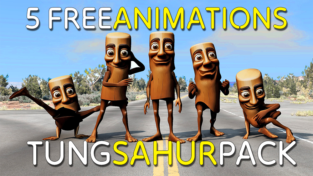5 Free Animation - TungTungTung Sahur Pack | GipsoCartoon